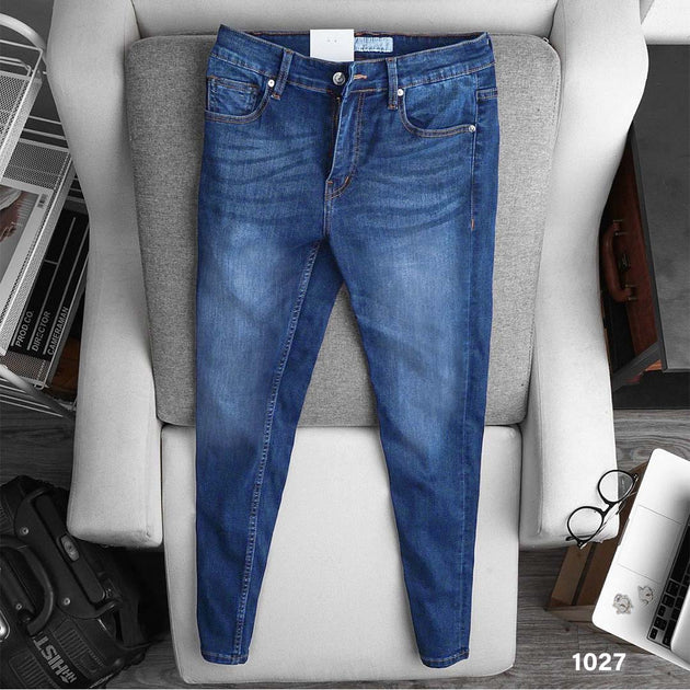 Mid Blue Stretchable Jeans - 1027 – Denim House GCC